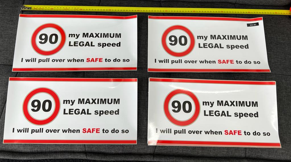 90 km/h Sticker Extra Large